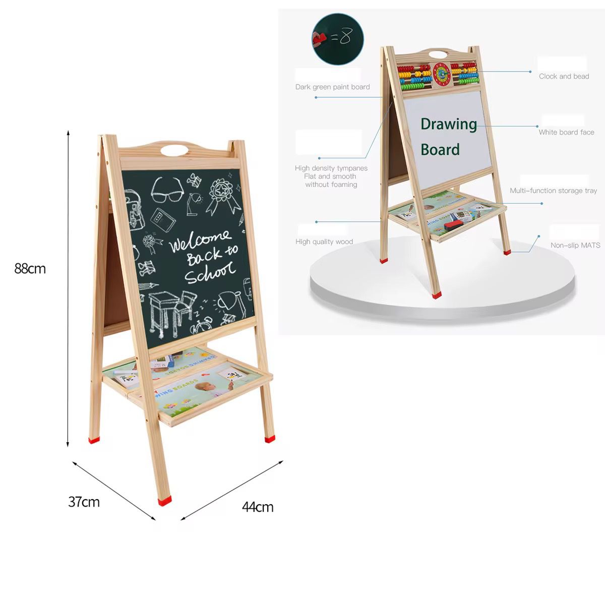 Multifunctional Wooden Kids Drawing Board (Double Sided) – Oh My Gifts ...